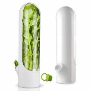 herb saver for refrigerator, fresh herb keeper, herb saver pod containers, herb fresh keeper for refrigerator,herb storage for cilantro,parsley, asparagus,keeps vegetables fresh for 2-3 week (1pcs)