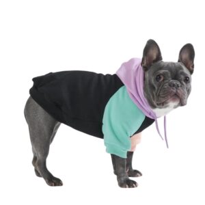 spark paws dog hoodie - premium quality, buttery soft, superior comfort and fit, calming fleece interior, suitable for all breeds - cyber punk - l