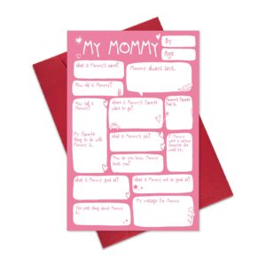 ogeby cute mothers day card gifts from daughter, funny mother’s day card gift for mom, lovely birthday card gift for mom