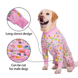 Axcimond Dog Surgery Recovery Suit Dog Onesies for Large Dogs Spayed Dog Recovery Suit Dog Cone Alternative After Surgery Abdominal Wounds Protector Dog Bodysuit for Medium Large Dogs Pajamas