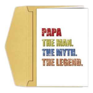 funny fathers day card, father day gift for dad, papa birthday card gift, the man the myth the legend