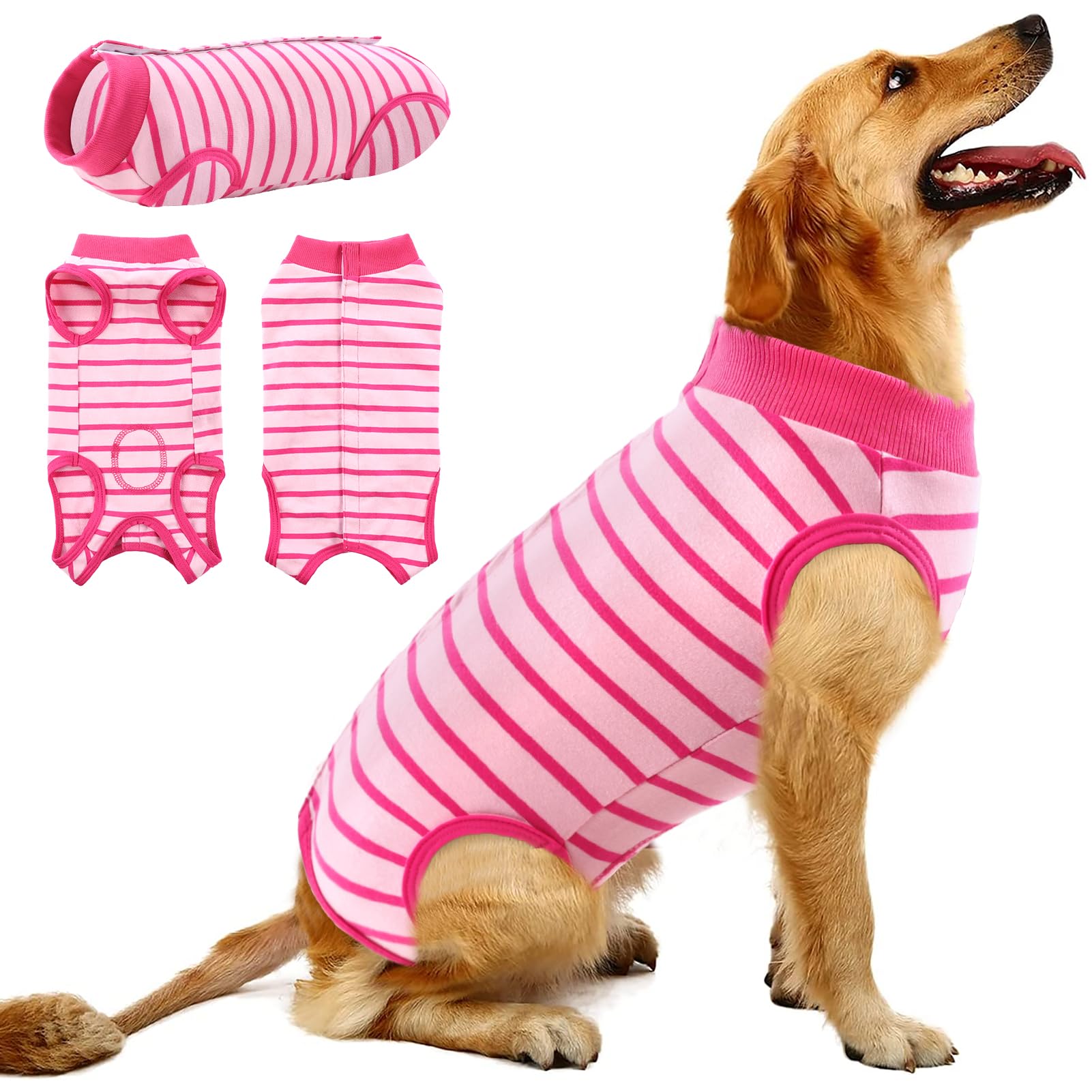 MIGOHI Dog Onesie for Surgery Female, Dog Recovery Suit Dog Cone Aternative, Surgical Suit for Dogs Male Neuter, Dog Body Suit After Surgery, Dog Post Surgery Pajamas, Suitical Recovery Shirt, L