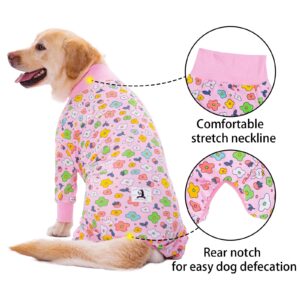 Axcimond Dog Surgery Recovery Suit Dog Onesies for Large Dogs Spayed Dog Recovery Suit Dog Cone Alternative After Surgery Abdominal Wounds Protector Dog Bodysuit for Medium Large Dogs Pajamas