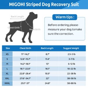 MIGOHI Dog Onesie for Surgery Female, Dog Recovery Suit Dog Cone Aternative, Surgical Suit for Dogs Male Neuter, Dog Body Suit After Surgery, Dog Post Surgery Pajamas, Suitical Recovery Shirt, L