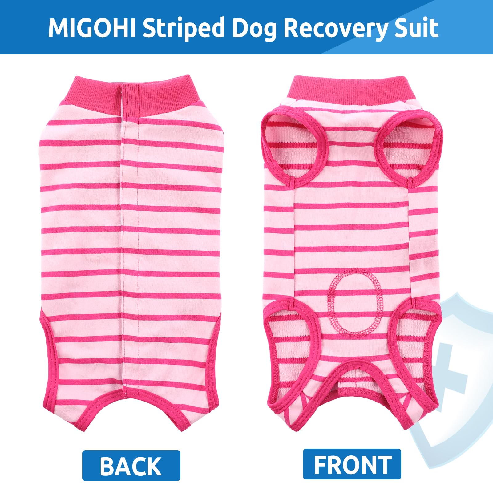 MIGOHI Dog Onesie for Surgery Female, Dog Recovery Suit Dog Cone Aternative, Surgical Suit for Dogs Male Neuter, Dog Body Suit After Surgery, Dog Post Surgery Pajamas, Suitical Recovery Shirt, L