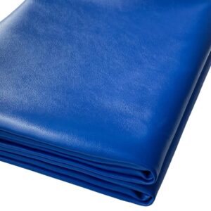 faux leather fabric 1 yard 54" x 36" soft solid color crafts material 0.9mm thick perfect for upholstery covers, bags, leather clothing and accessories (blue)