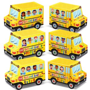 perkoop 24 pieces back to school treat boxes school bus treat boxes first day of school box yellow school bus decoration box for kids student birthday welcome back to school party decor supplies