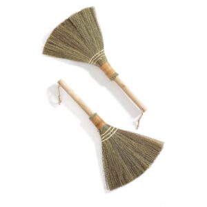 tts for home - set of 2 vietnamese soft bristle brooms, asian straw broom for kid, decorative broom 16.54 inch