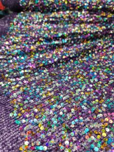 smartfabrics - multicolor sequin purple stretch fabric - perfect for party dresses, costumes, and decorations (1)