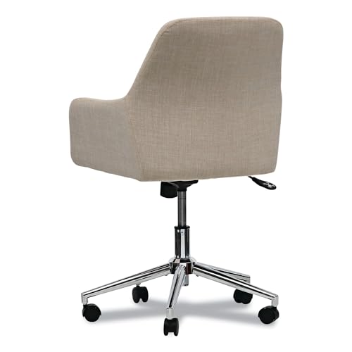 Alera ALEWS4251 Mid-Century Task Chair Supports Up to 275 lbs. 18.9 in. to 22.24 in. Seat Height - Cream