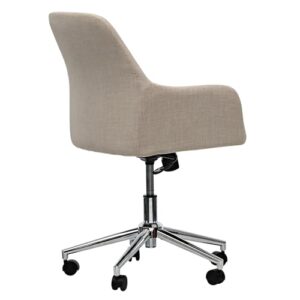 Alera ALEWS4251 Mid-Century Task Chair Supports Up to 275 lbs. 18.9 in. to 22.24 in. Seat Height - Cream