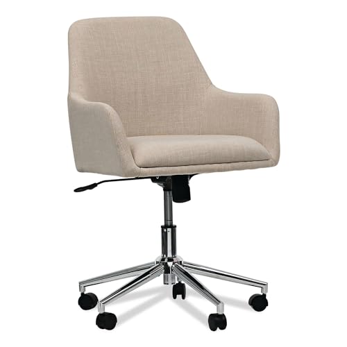 Alera ALEWS4251 Mid-Century Task Chair Supports Up to 275 lbs. 18.9 in. to 22.24 in. Seat Height - Cream