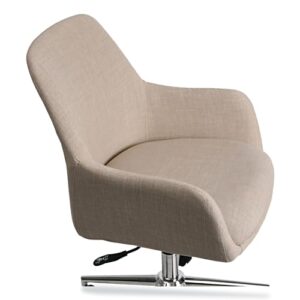 Alera ALEWS4251 Mid-Century Task Chair Supports Up to 275 lbs. 18.9 in. to 22.24 in. Seat Height - Cream