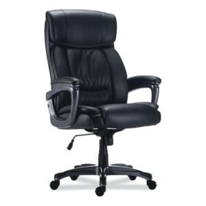 alera aleeg44b19 egino big and tall chair supports up to 400 lbs. - black seat/back, black base