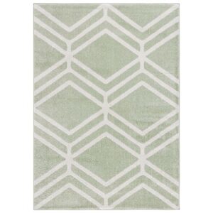 safavieh adirondack collection area rug - 8' x 10', sage & ivory, modern geometric distressed design, non-shedding & easy care, ideal for high traffic areas in living room, bedroom (adr253w)