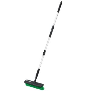 water jet broom, included brush for easy cleaning, 2 section interocking handle - measures 48" long