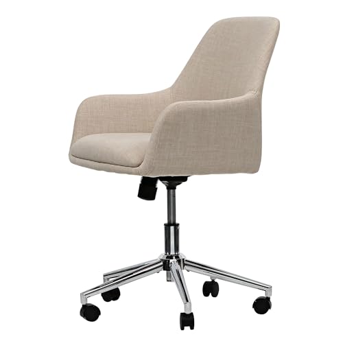 Alera ALEWS4251 Mid-Century Task Chair Supports Up to 275 lbs. 18.9 in. to 22.24 in. Seat Height - Cream