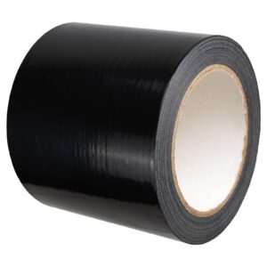 autrends black seal tape, 4" x 100' vapor barrier tape polyethylene tape sealing moisture barrier seam, black vinyl tape for crawlspaces, repair, underlayment seams, metal building seams