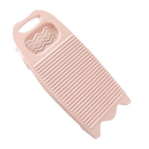 cucufa washboards for hand washing clothes, plastic hand washing board non-slip laundry washing boards, manual wash clothes pad washing tool for household, pink