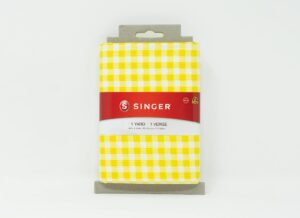 singer fabrics, 100% cotton, yellow plaid, 1 yard cut