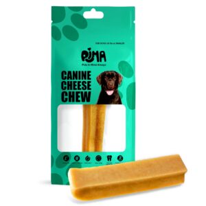 pima - canine cheese chews, natural yak chews for dogs 35 lbs or smaller, lactose-free yak cheese dog chews, long lasting dog chews with protein and vitamin e, d and a, medium, 1 chew, 2.3 oz