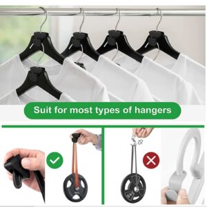 SUHERCBD 40 Pc Value Pack Space Saving Hanger Hooks, AS SEEN ON TV,Ultra Premium Hanger Hooks Triple Closet Space,Cascade Hangers to Create Up to 5X More Closet Space (Black Cat 2 in)