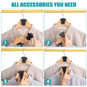 SUHERCBD 40 Pc Value Pack Space Saving Hanger Hooks, AS SEEN ON TV,Ultra Premium Hanger Hooks Triple Closet Space,Cascade Hangers to Create Up to 5X More Closet Space (Black Cat 2 in)