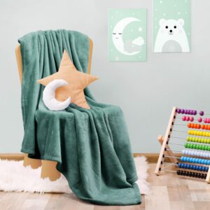 utopia bedding fleece blanket kids size celadon 300gsm luxury blanket for couch sofa bed anti-static fuzzy soft blanket microfiber (43x55 inches)