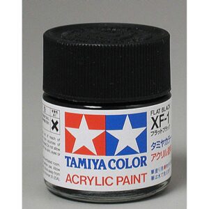 tamiya acrylic xf1 flat black tam81301 plastics paint acrylic