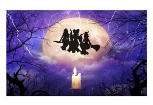 allenjoy magic awakened witches backdrop for halloween kids full moon night candle i smell children costume birthday baby shower party supplies decoration banner photo booth props background