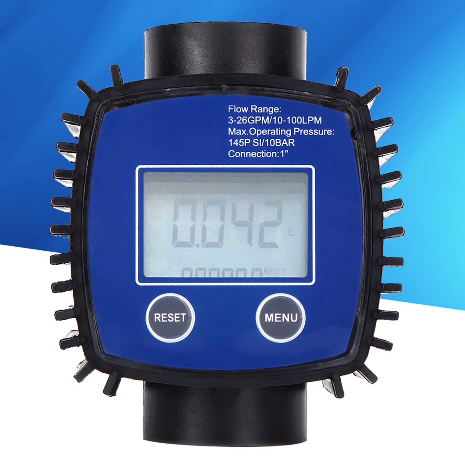 Meter, 1in Internal Thread Water Sensor Meter, High Accuracy Digital Display Flowmeter for, Gasoline, Chemical Liquid