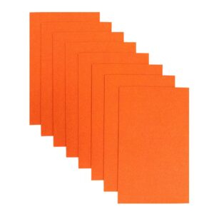 jtnohx stiff felt, 2mm thick felt sheets for crafts, 8"x12" hard felt fabric squares 8pcs for diy projects (orange)