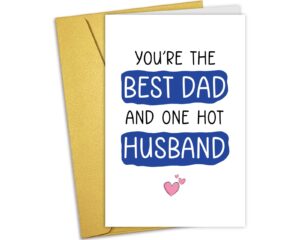 nchigedy funny father's day card from wife, best dad card, naughty fathers day card for husband, first fathers day card, husband birthday card