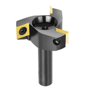 spetool cnc spoilboard surfacing router bit 1/2 shank 2 inch cutting diameter, slab flatting router bit carbide insert planing bit wood bottom cleaning