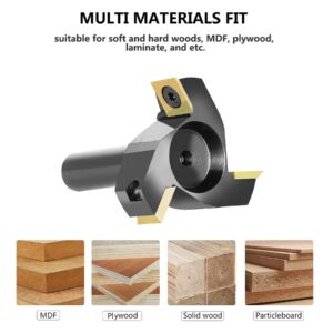 SpeTool CNC Spoilboard Surfacing Router Bit 1/2 Shank 2 Inch Cutting Diameter, Slab Flatting Router Bit Carbide Insert Planing Bit Wood Bottom Cleaning