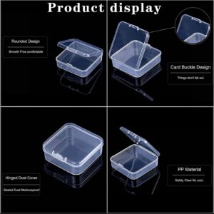 QXBXYHM Bead Organizers in A Clear Box, 30pcs Clear Plastic Organizer Storage Container with Mini Clear Boxes for Art Craft Organziers and Storage, 2.17 * 2.17 * 0.79 inch