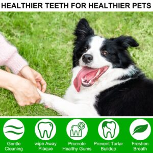 ALIVO Dental Teeth Cleaning Wipes for Dogs & Cats, Remove Bad Breath by Removing No-Rinse Dog Finger Toothbrush, Disposable Gentle Cleaning Pet Dental Care Wipes, 50pc