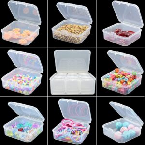 QXBXYHM Bead Organizers in A Clear Box, 30pcs Clear Plastic Organizer Storage Container with Mini Clear Boxes for Art Craft Organziers and Storage, 2.17 * 2.17 * 0.79 inch