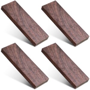 sasylvia 4 pcs black ebony lumber wood timber handle plate natural wood knife handle scales knife scales lumber blank for diy music instruments tools crafts, 4.7'' x 1.6'' x 0.4''