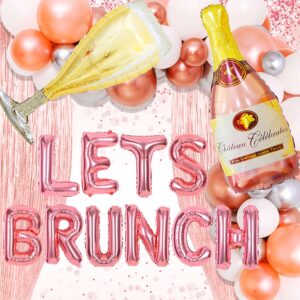 laventy 43 pcs lets brunch decoration brunch and bubbly bridal shower decoration lets brunch sign banner floral bridal shower decoration