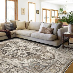 youfortong washable 8x10 area rugs: rugs for living room ultra soft carpet for bedroom waterproof rug non slip rugs for hardwood floors (beige, 8x10)