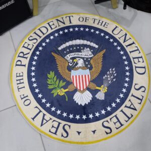 rugendary seal of president of united states rug american eagle carpet office area rug living room bedroom kitchen doormat (ultra soft quality, 4x4 ft.)