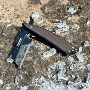 Stinger Vintage Straight Razor Style Utility Knife with Standard Replaceable Razor Blade, Car Emergency Window Breaker, EDC Gear, Box Cutter