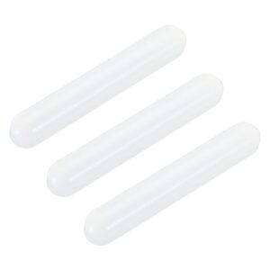 meccanixity magnetic stirrer mixer stir bar rod 50mm/1.97" cylinder shape ptfe coating magnet white for laboratory 3pcs