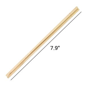 FEXTA Bamboo Round Separated Chopsticks - (100 Pairs) No Splinter Kraft Individually Wrapped Premium Disposable Wooden Chopsticks For Sushi Asian Dishes Food