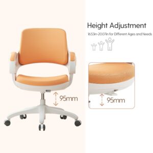 TIANFUSTAR Kids Desk Chair: Height Adjustable Kids Study Chair, Ergonomics Kids - Chair for Boys Girls Age 4 to 14, Orange