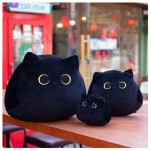 secretcastle black cat plush toy pillow soft plush doll cat plushie cat pillow,stuffed animal lifelike toys (7.8‘’/20 cm)