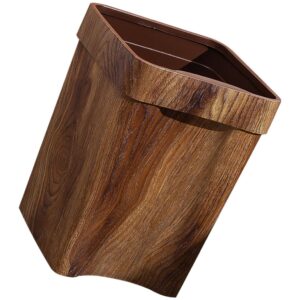 cabilock imitation wood grain trash can garbage can for car office dustbin trash can for car decorative trash can car trash cans trash cans for cars counter trash can food waste bin plastic