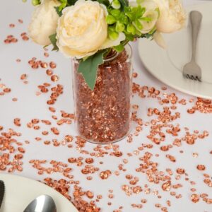 AiFanS Vase Fillers for Centerpieces Home Deco,8700 Pieces Rose Gold Diamond Table Confetti,Fake Plastic Gems for Bridal Shower,Wedding & Party Decorations