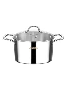 vention 3-ply stainless steel pot, soup pot with lid, 4.6 quart cooking pot